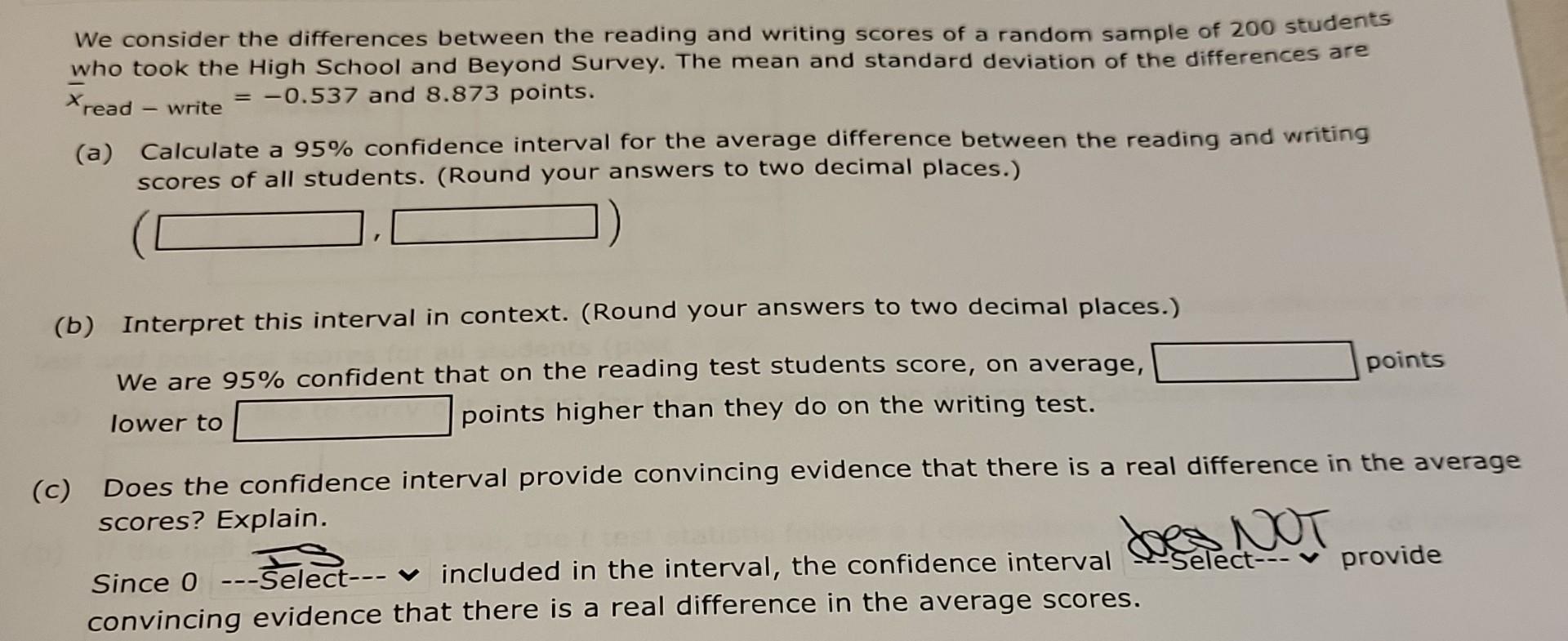 Solved We consider the differences between the reading and | Chegg.com