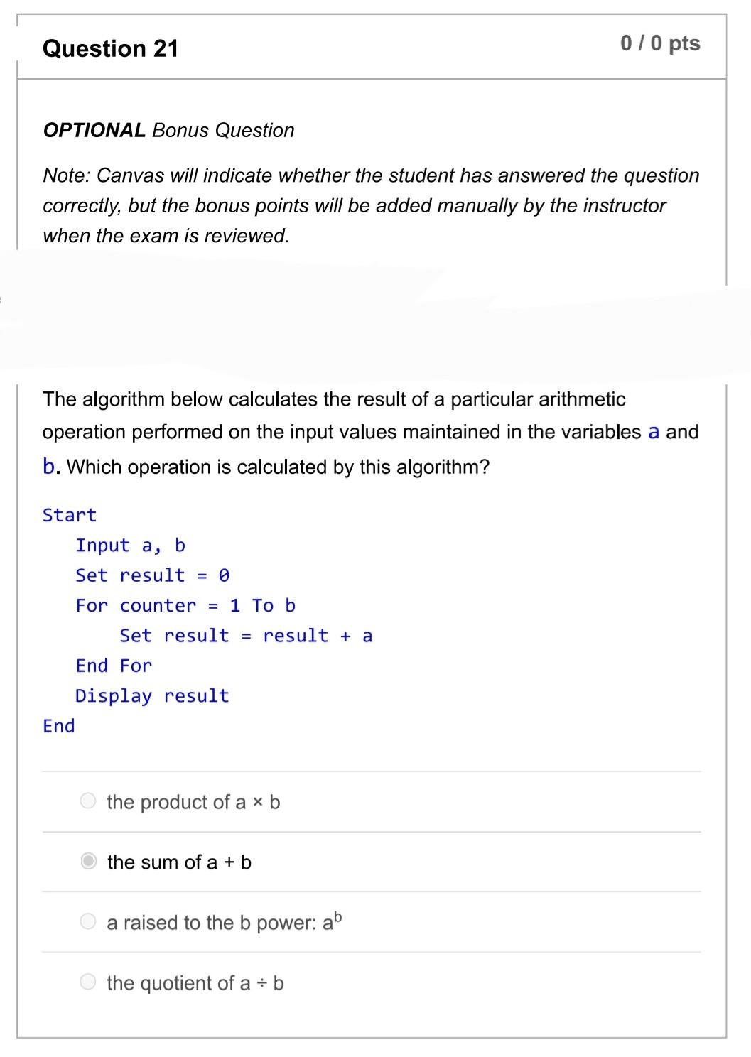 Solved OPTIONAL Bonus Question Note: Canvas will indicate | Chegg.com Solved OPTIONAL Bonus Question Note: Canvas will indicate | Chegg.com
