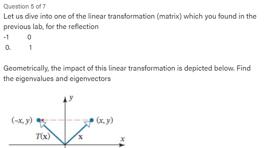 Solved Question 5 ﻿of 7Let us dive into one of the linear | Chegg.com