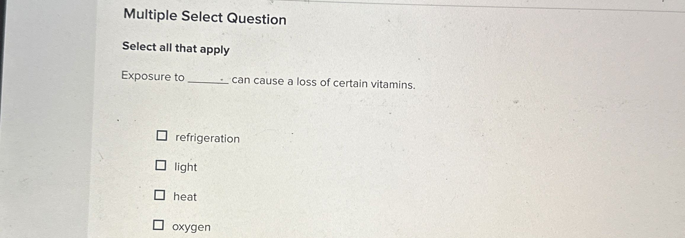 Solved Multiple Select QuestionSelect all that applyExposure | Chegg.com