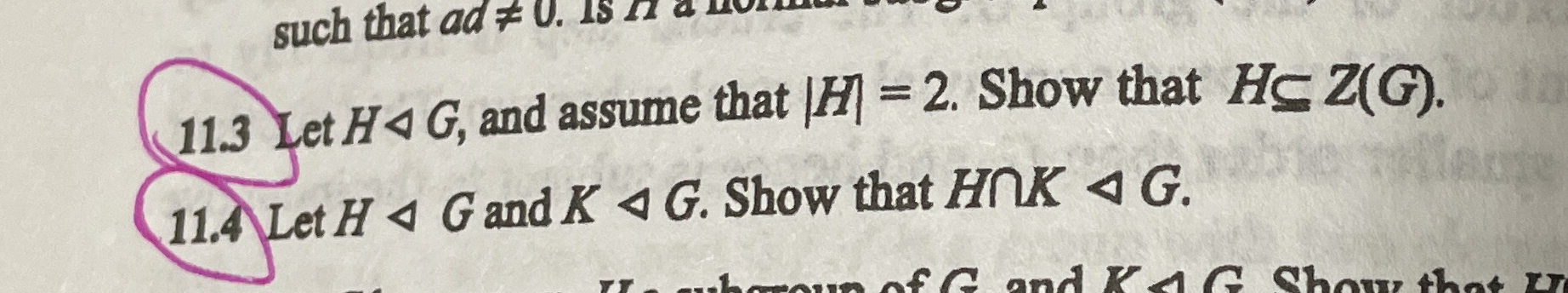Solved 11.3 ﻿Let H G, ﻿and assume that |H|=2. ﻿Show that | Chegg.com