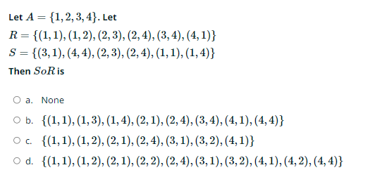 Solved Let A {1 2 3 4}
