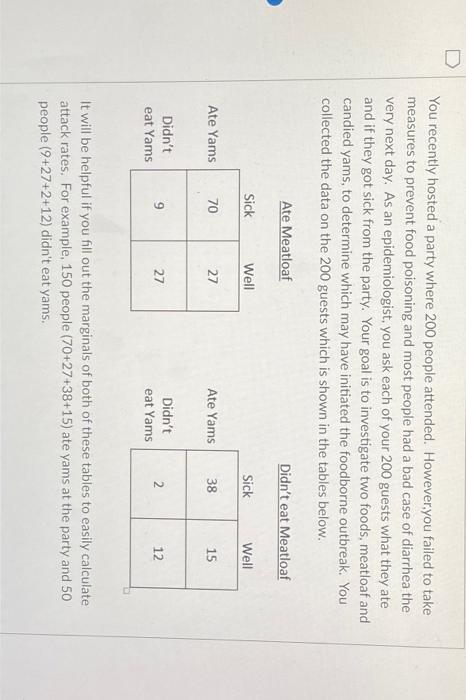 Solved Calculate the overall attack rate at your party | Chegg.com