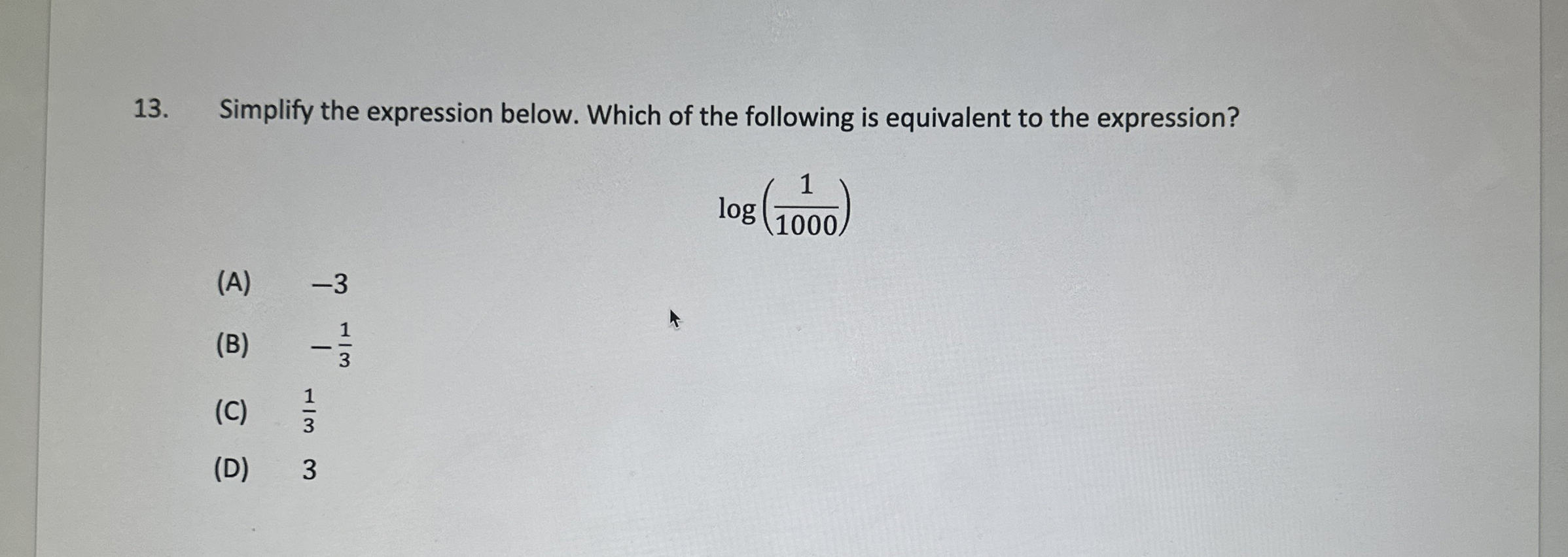 Solved Simplify the expression below. Which of the following | Chegg.com