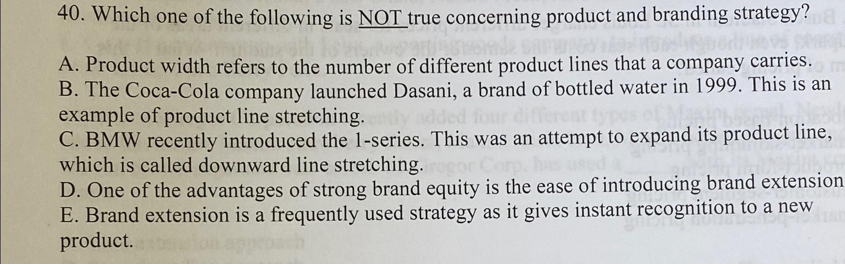 Solved Which one of the following is NOT true concerning | Chegg.com