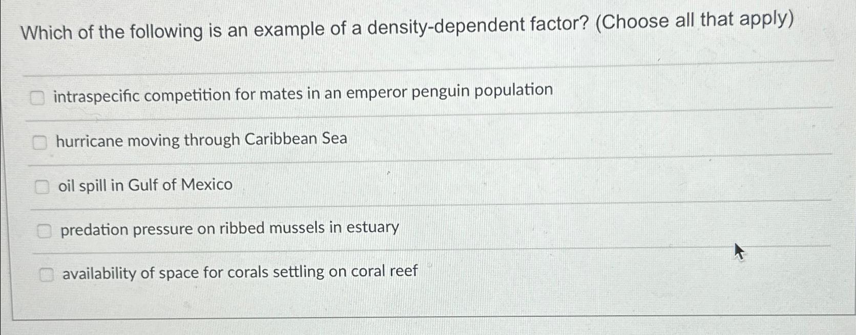 Solved Which of the following is an example of a | Chegg.com