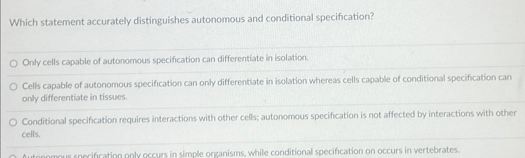 Solved Which statement accurately distinguishes autonomous | Chegg.com