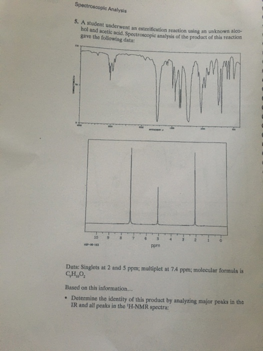 Solved "H-NMR Spectroscopy Problems Directions: Show all | Chegg.com