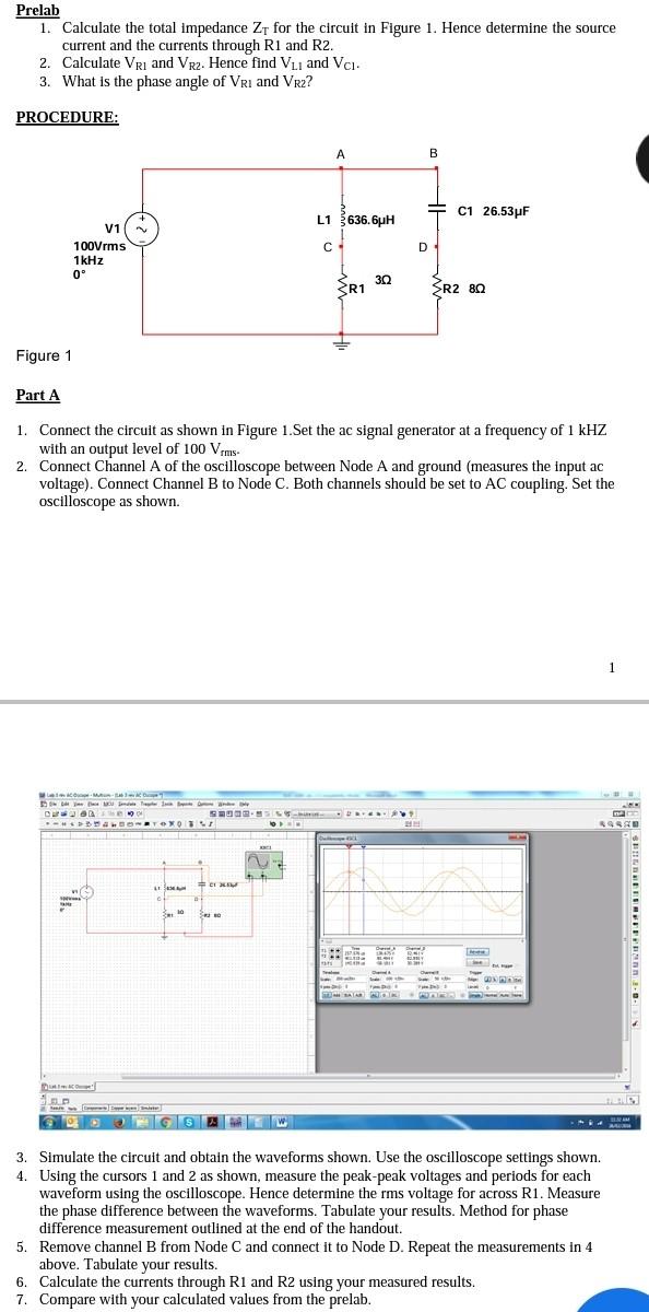 Solved Figur Part A 1. Connect the circuit as shown in | Chegg.com