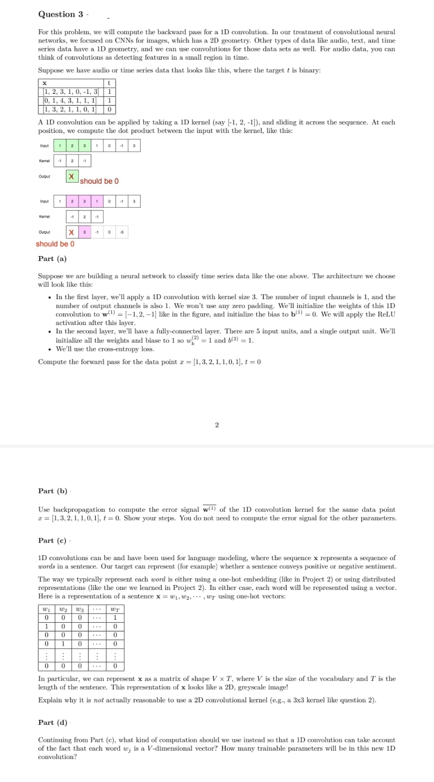 Solved Question 3 -For this problem, we will compute the | Chegg.com