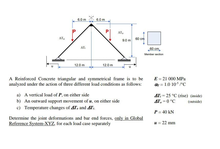 Solved A Reinforced Concrete triangular and symmetrical | Chegg.com