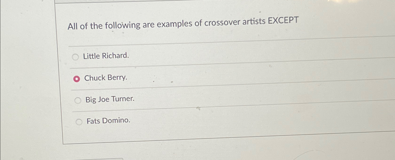 Solved All of the following are examples of crossover | Chegg.com