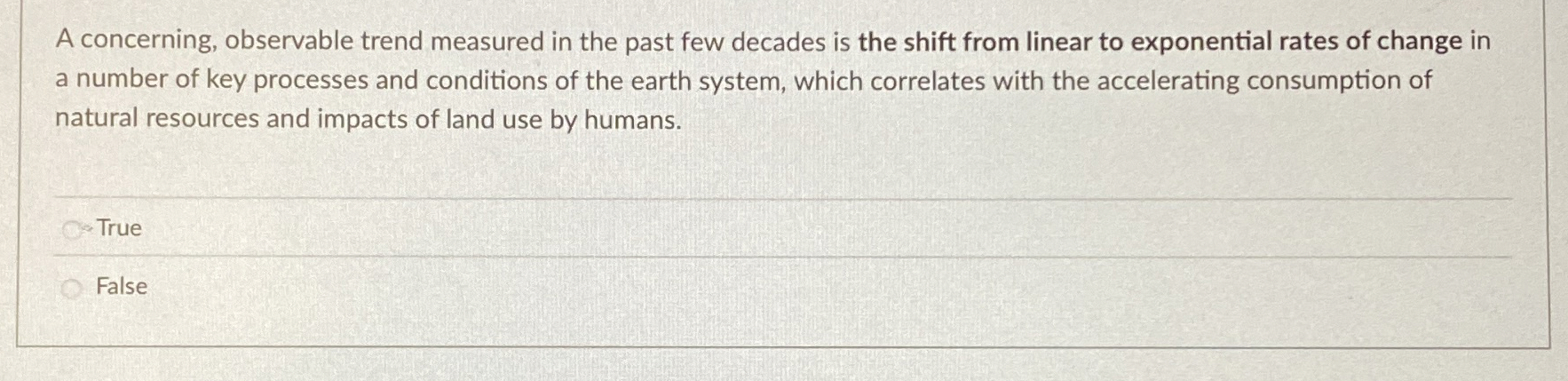 Solved A concerning, observable trend measured in the past | Chegg.com