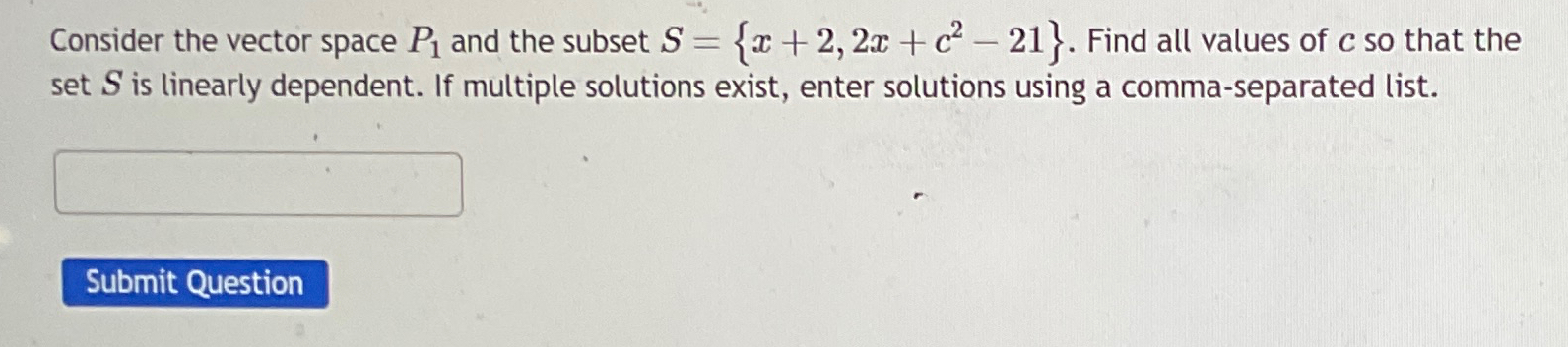 Solved Consider the vector space P1 ﻿and the subset | Chegg.com