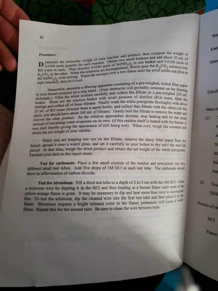 Solved Experiment 8 Conservation of Mass kussion: action: | Chegg.com