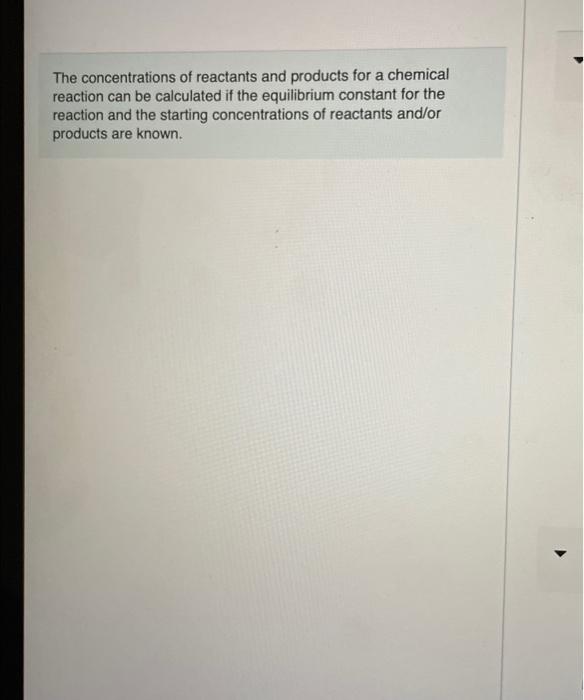 Solved The concentrations of reactants and products for a | Chegg.com