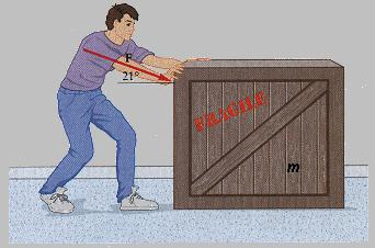 Solved To move a large crate across a rough floor, you push | Chegg.com