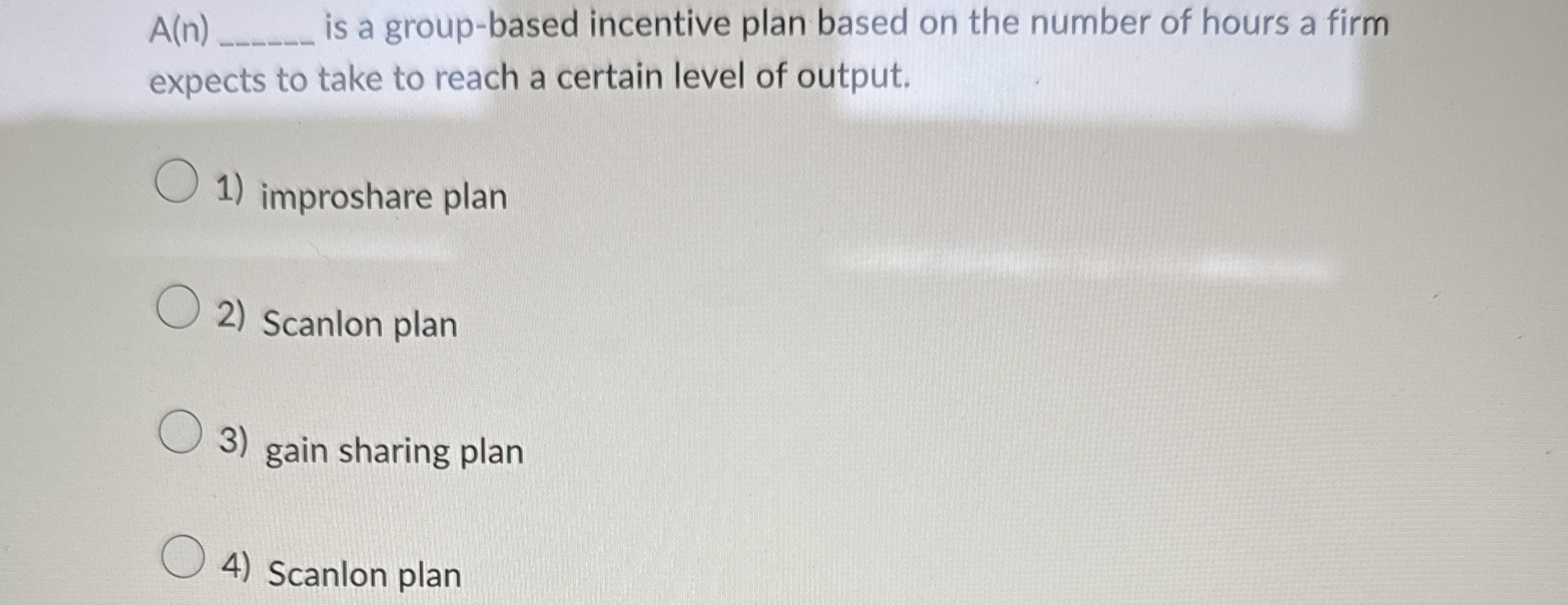 High Quality SOLUTION A(n) q, ﻿is a group-based incentive plan based on ...