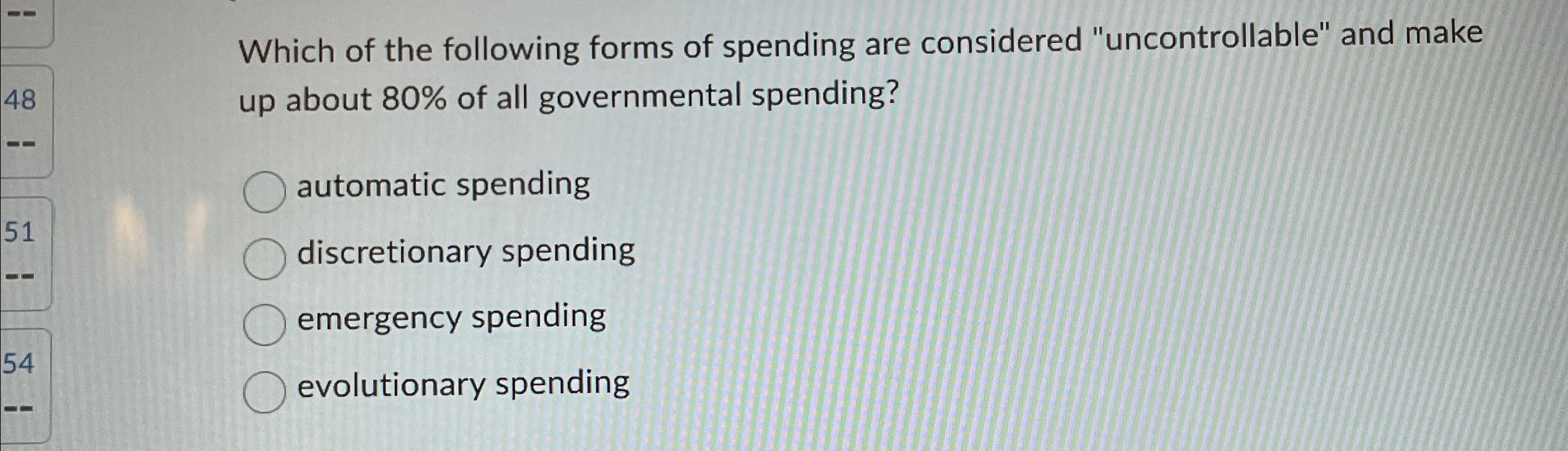 Solved Which of the following forms of spending are | Chegg.com