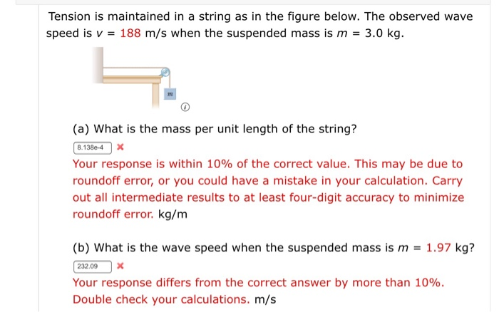 Solved Tension is maintained in a string as in the figure | Chegg.com