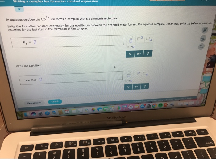 Solved Writing a complex ion formation constant expression | Chegg.com