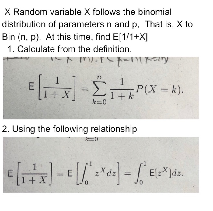 Solved X Random variable X follows the binomial distribution | Chegg.com