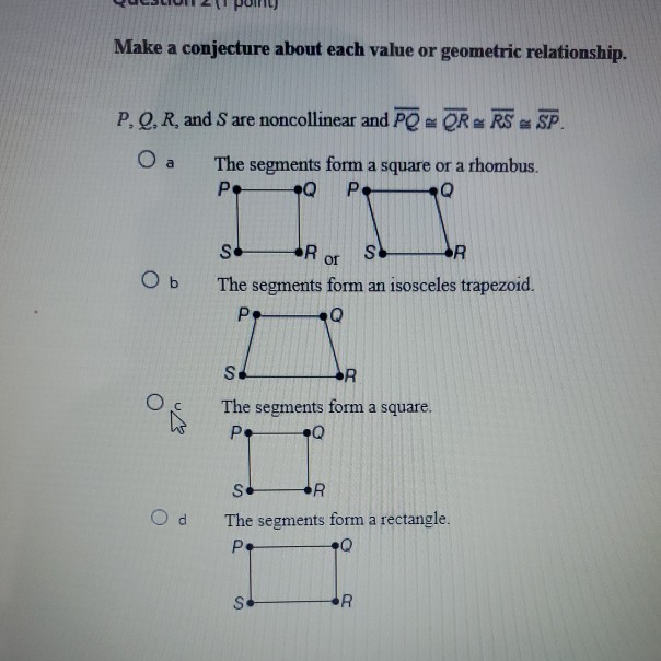 Solved Make a conjecture about each value or geometric | Chegg.com