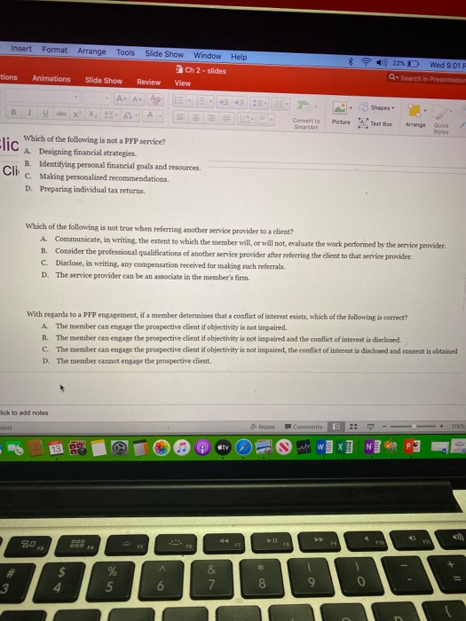 Solved Insert Format Arrange Tools Slide Show Window Help ? | Chegg.com