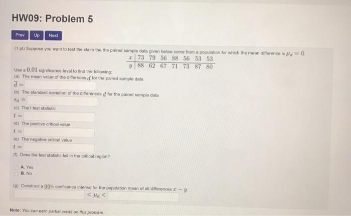 Solved HW09: Problem 4 Prev Up Next (1 pt) Ten randomly | Chegg.com