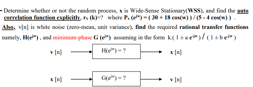 Solved Determine whether or not the random process, x ﻿is | Chegg.com