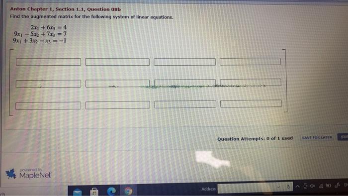Solved ER Anton Chapter 1, Section 1.2, Question 05 Solve | Chegg.com
