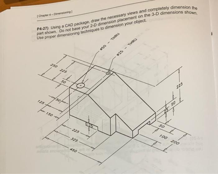 Solved [Chapter 4 - Dimensioning] P4-27) Using a CAD | Chegg.com