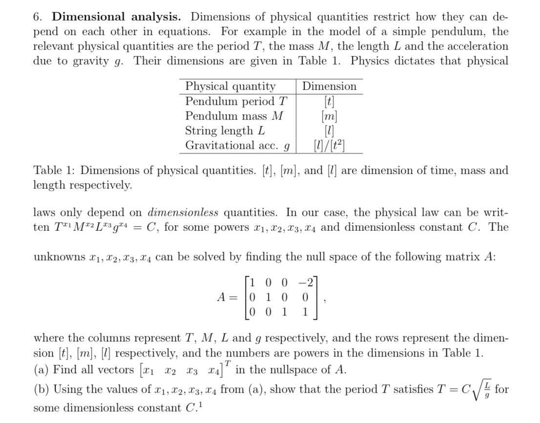 Solved Dimensional analysis. Dimensions of physical | Chegg.com