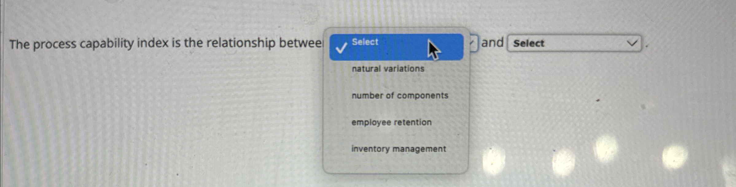 Solved The Process Capability Index Is The Relationship