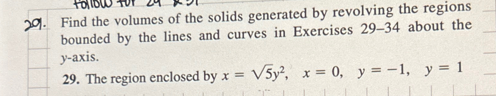 Solved Find the volumes of the solids generated by revolving | Chegg.com