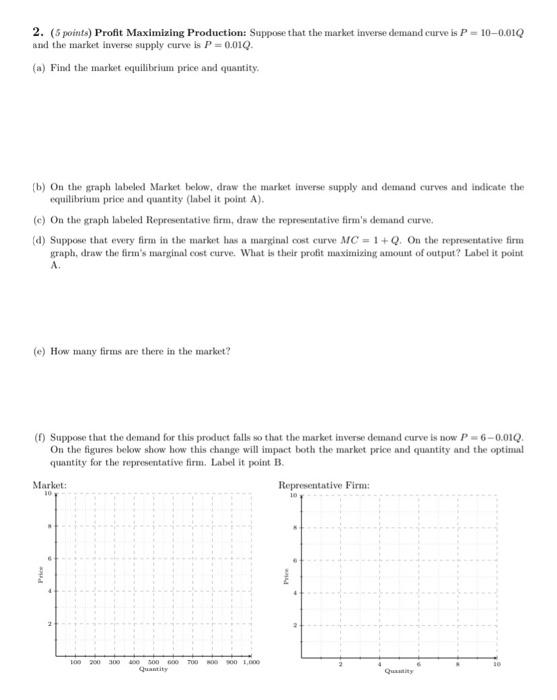 Solved 1. (10 points) Firm Costs: The table below gives | Chegg.com