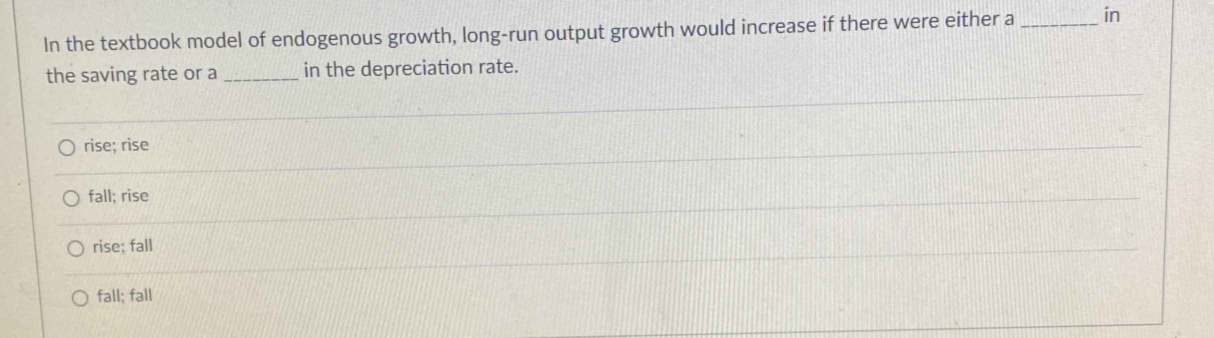 Solved In the textbook model of endogenous growth, long-run | Chegg.com