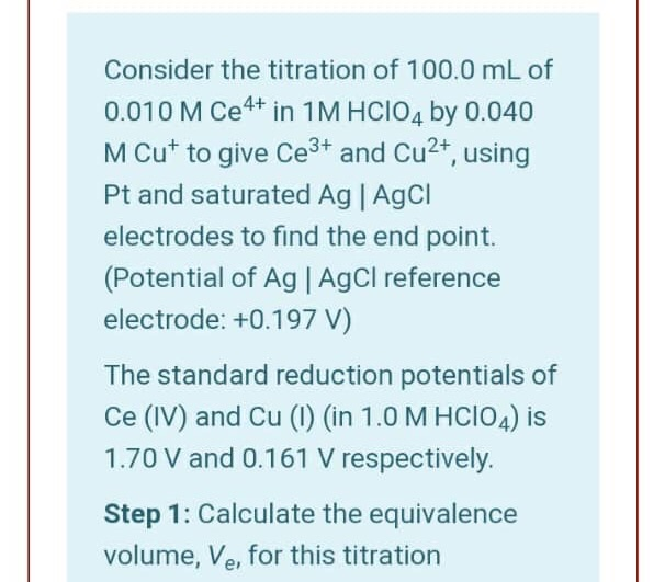 Solved Consider the titration of 25.0 mL of 0.010 M Sn2+ by | Chegg.com