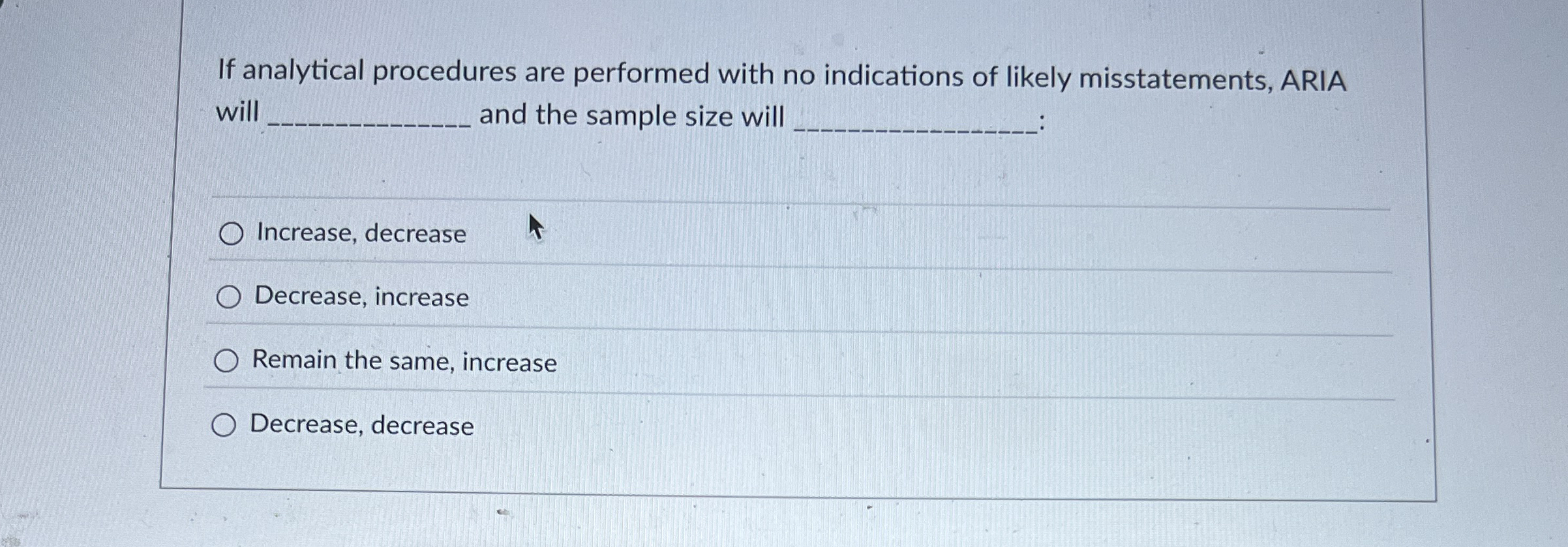 Solved If analytical procedures are performed with no | Chegg.com