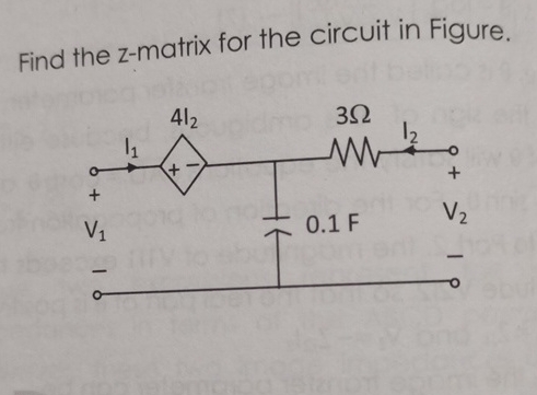 Solved Find the z-matrix for the circuit in Figure. | Chegg.com