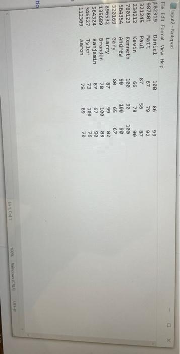 Solved You are provided with two input files, input1.txt and | Chegg.com