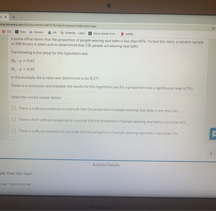 Solved sis x D2L | Chegg.com