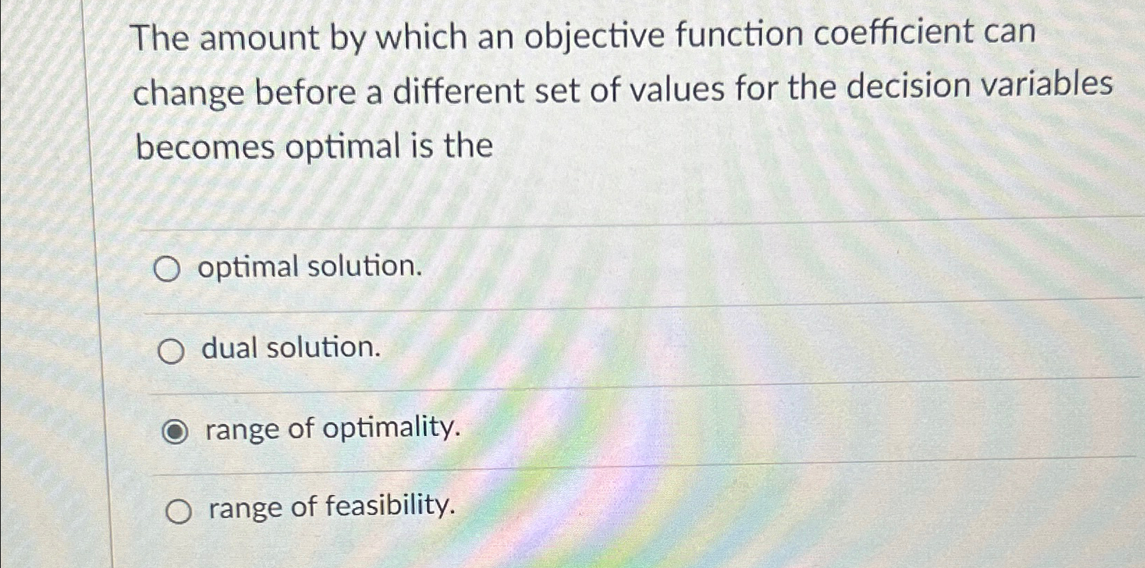 Solved The Amount By Which An Objective Function Coefficient