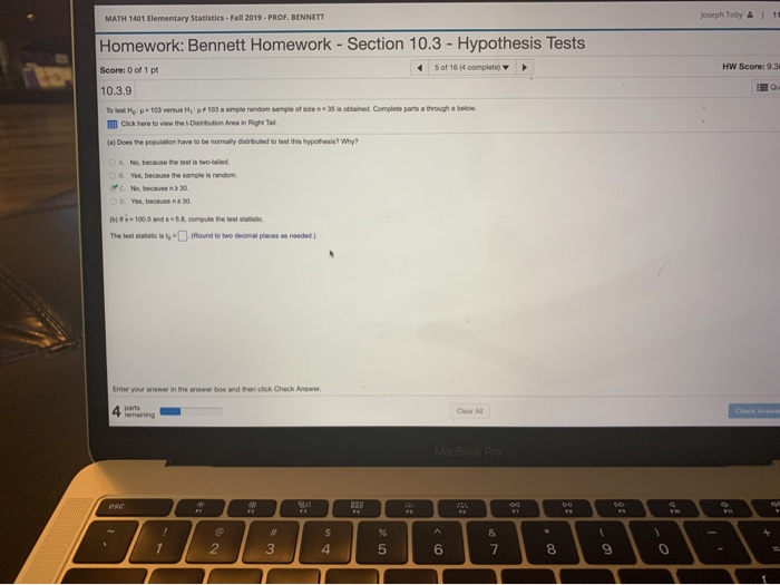 Solved MATH 1401 Elementary Statistics - Fall 2019 - PROF. | Chegg.com
