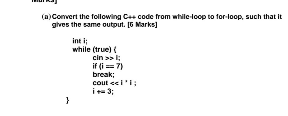 Solved (a) Convert the following C++ code from while-loop to | Chegg.com