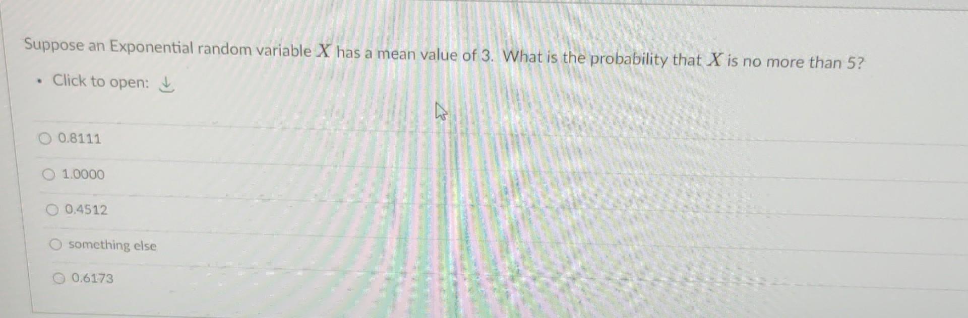 Solved Suppose An Exponential Random Variable X Has A Mean