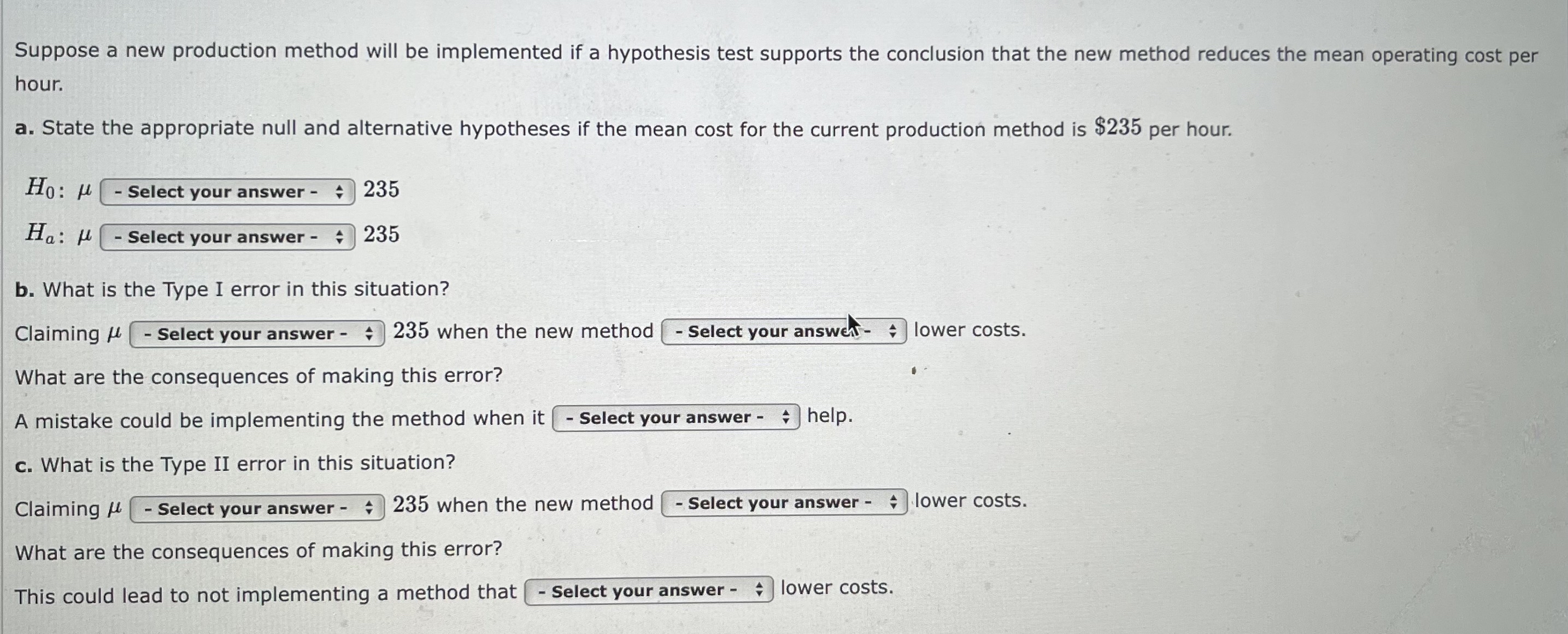 Solved Suppose a new production method will be implemented | Chegg.com