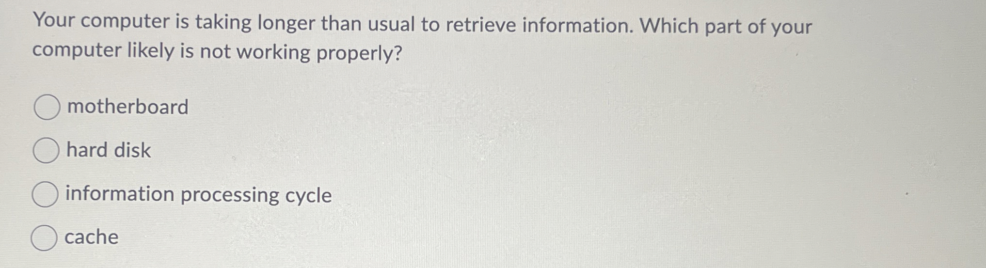 Solved Your computer is taking longer than usual to retrieve | Chegg.com