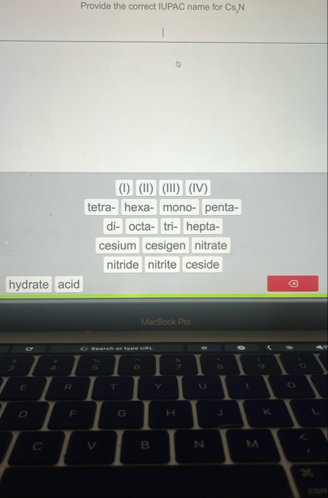 Solved Provide the correct IUPAC name for | Chegg.com