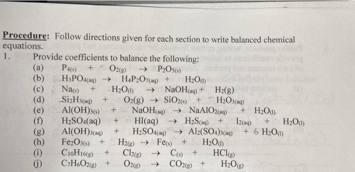 Solved + -> Procedure: Follow directions given for each | Chegg.com